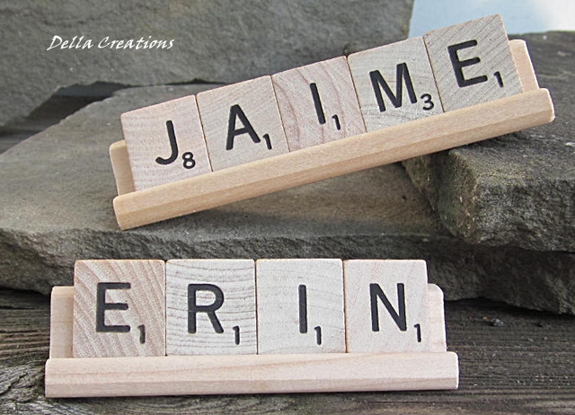 Personalized Scrabble Desk Sign - 3 To 5 Letters on Luulla